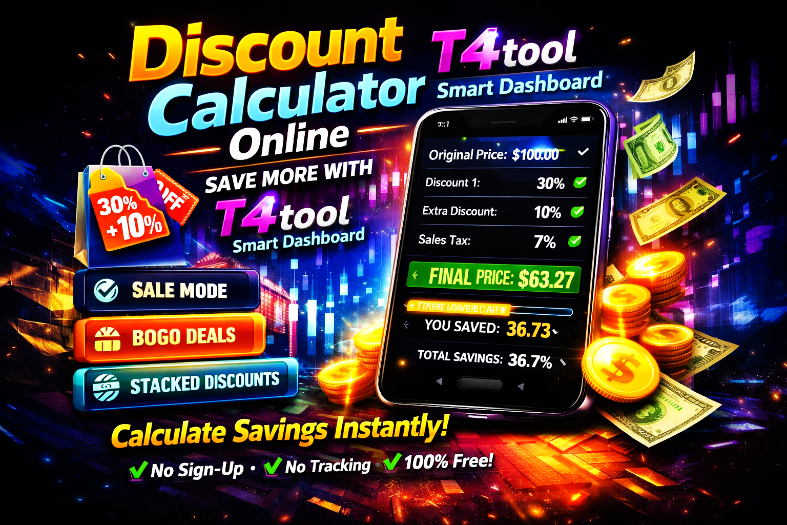 Best Discount Calculator Online: Pro Sales, BOGO & Stacked Savings Tool ...