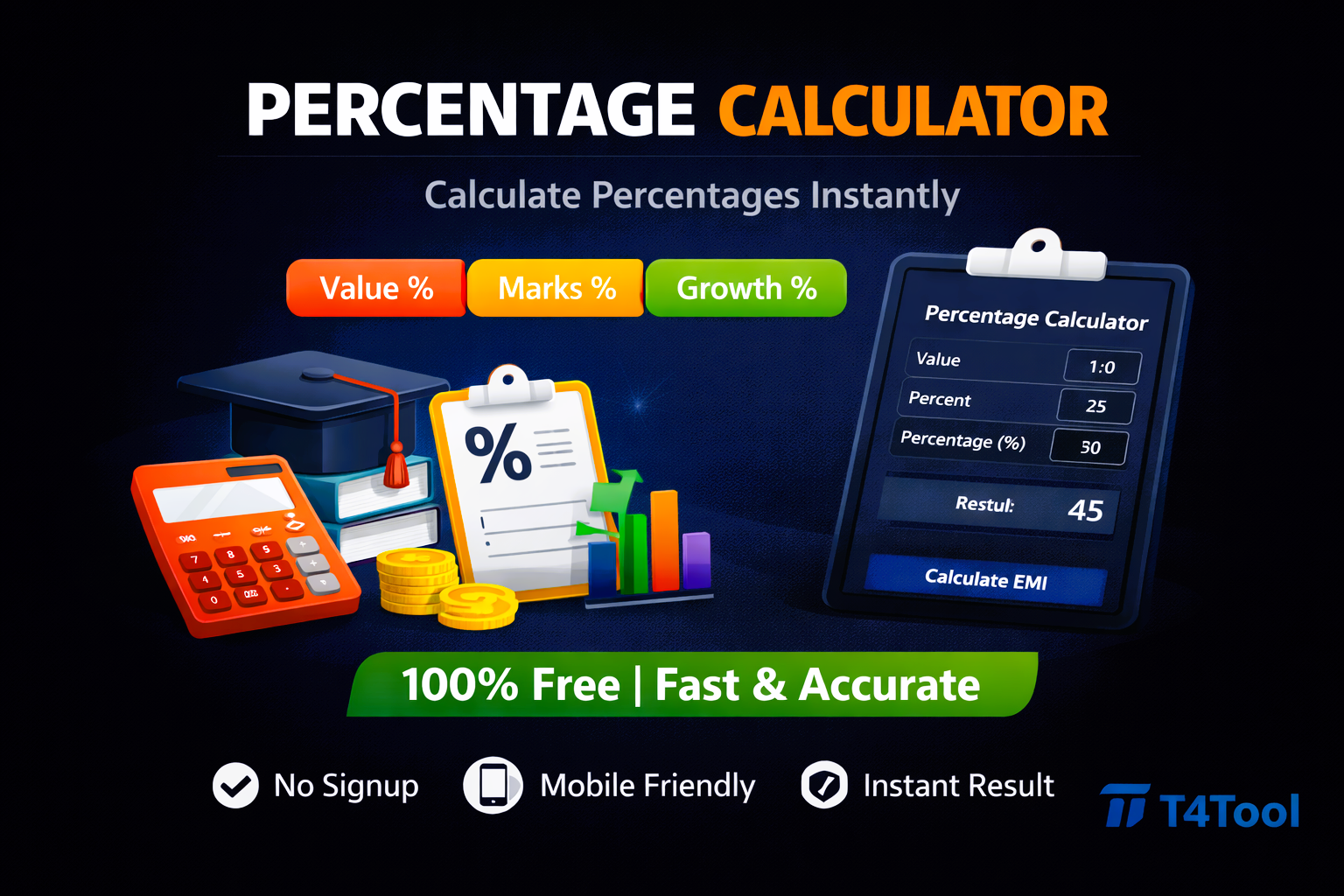 Best Percentage Calculator Online Real Time Marks Growth Finder 2026
